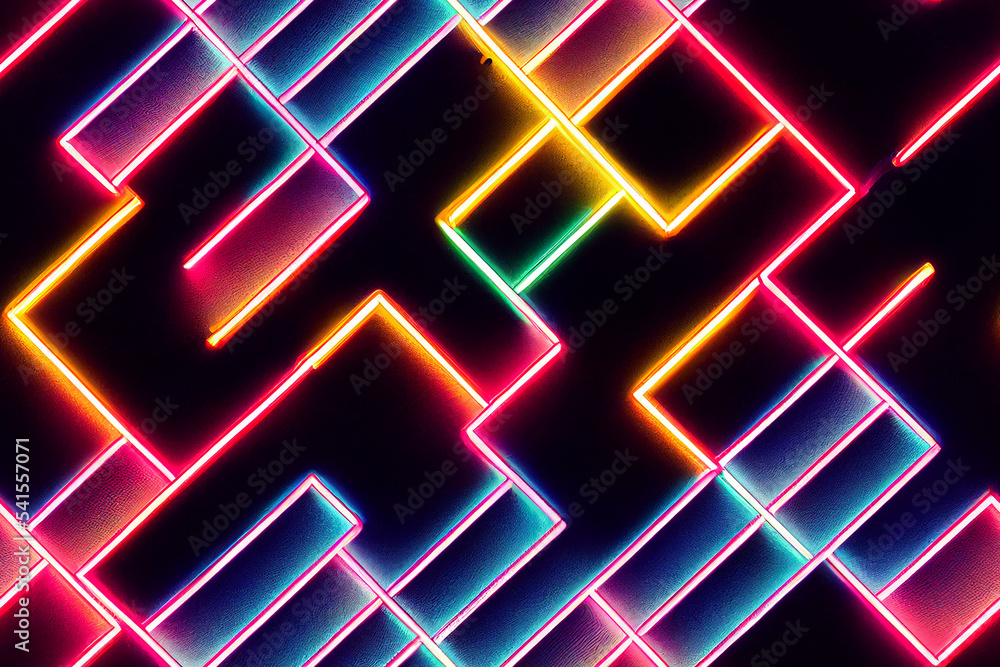 Abstract Neon Pattern inspired by an argyle pattern. Stock Illustration ...