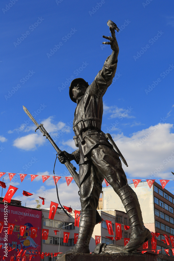 Ulus Ankara Turkey - 27.10.2022 Victory Monument | Zafer Aniti one of ...