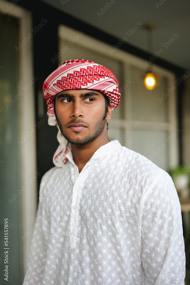 Indian Muslim Men Wearing Arabic Attire Stock Photo | Adobe Stock