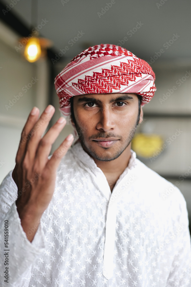 Indian Muslim Men Wearing Arabic Attire Stock Photo | Adobe Stock