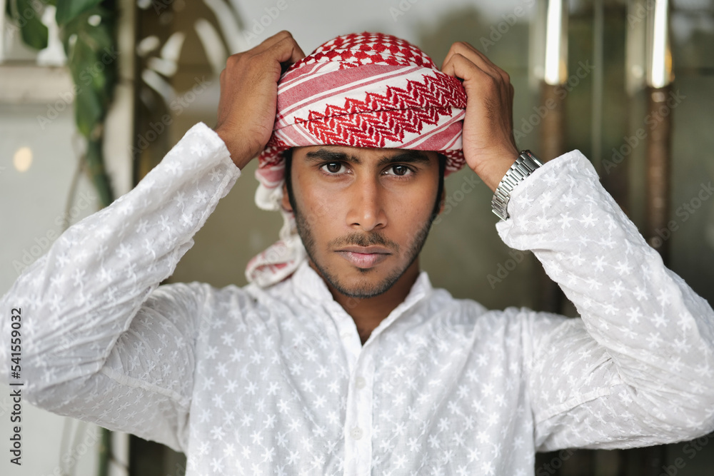 Indian Muslim Men Wearing Arabic Attire Stock Photo | Adobe Stock
