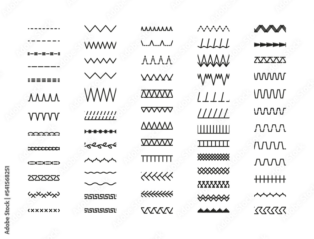 Sewing Stitches Vector