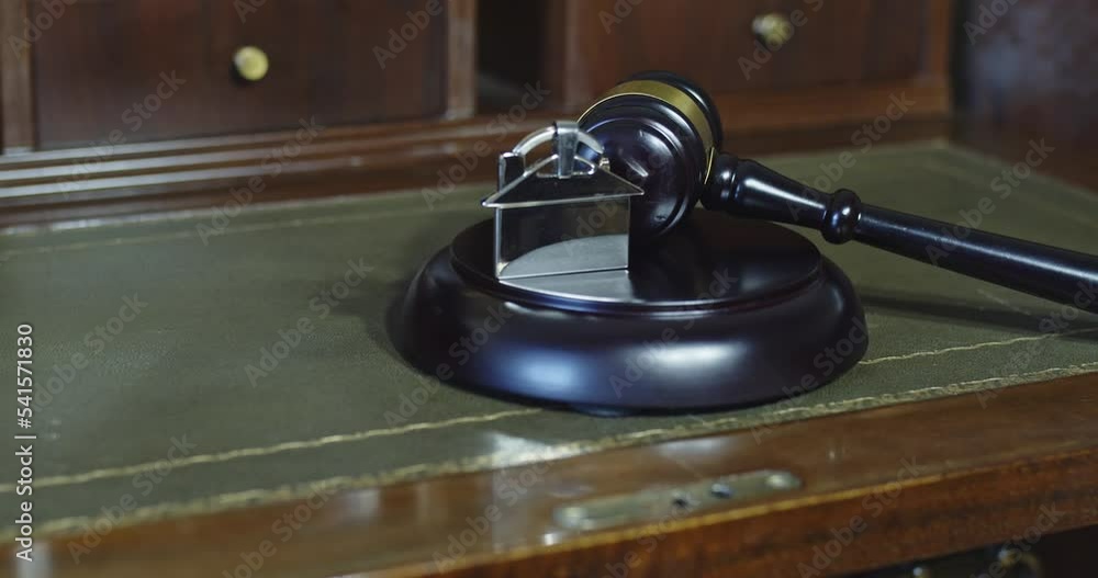 4K: Gavel Law for smash table of judges. It represents justice ...