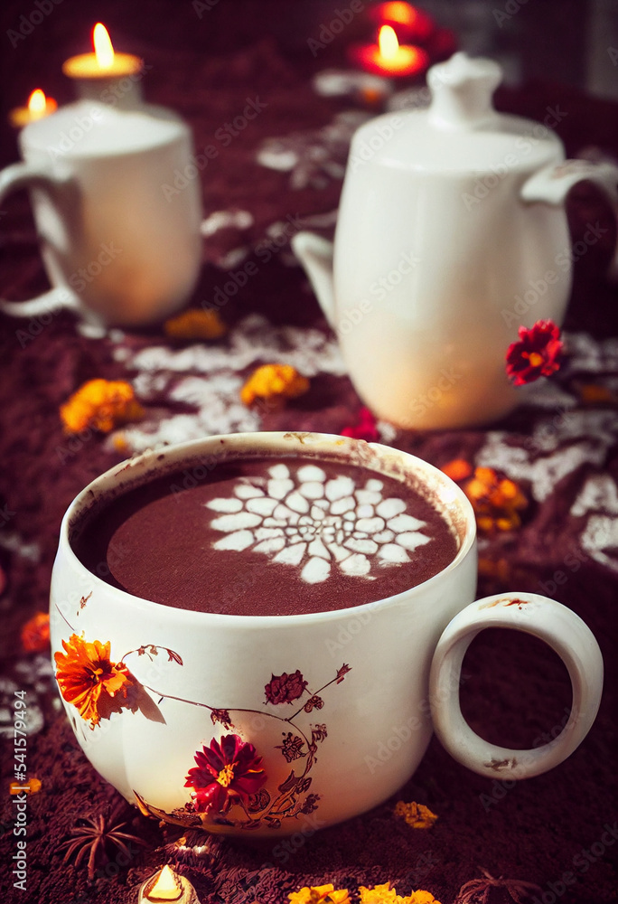 Champurrado. Chocolate. Traditional Mexican Chocolat. Cup of hot ...