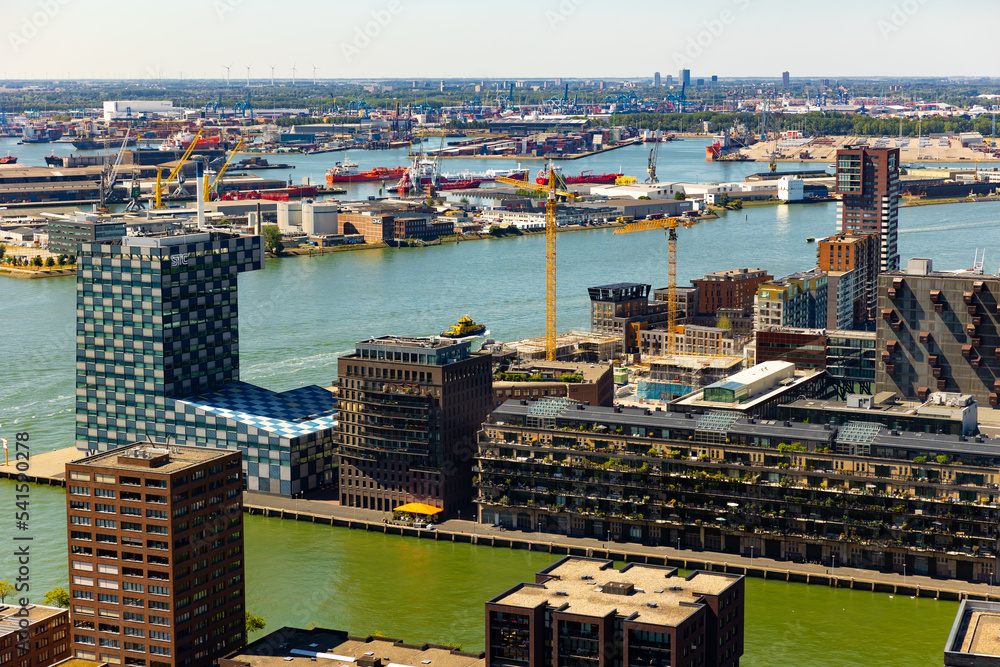ROTTERDAM, NETHERLANDS - August 07, 2022: Port of Rotterdam ...