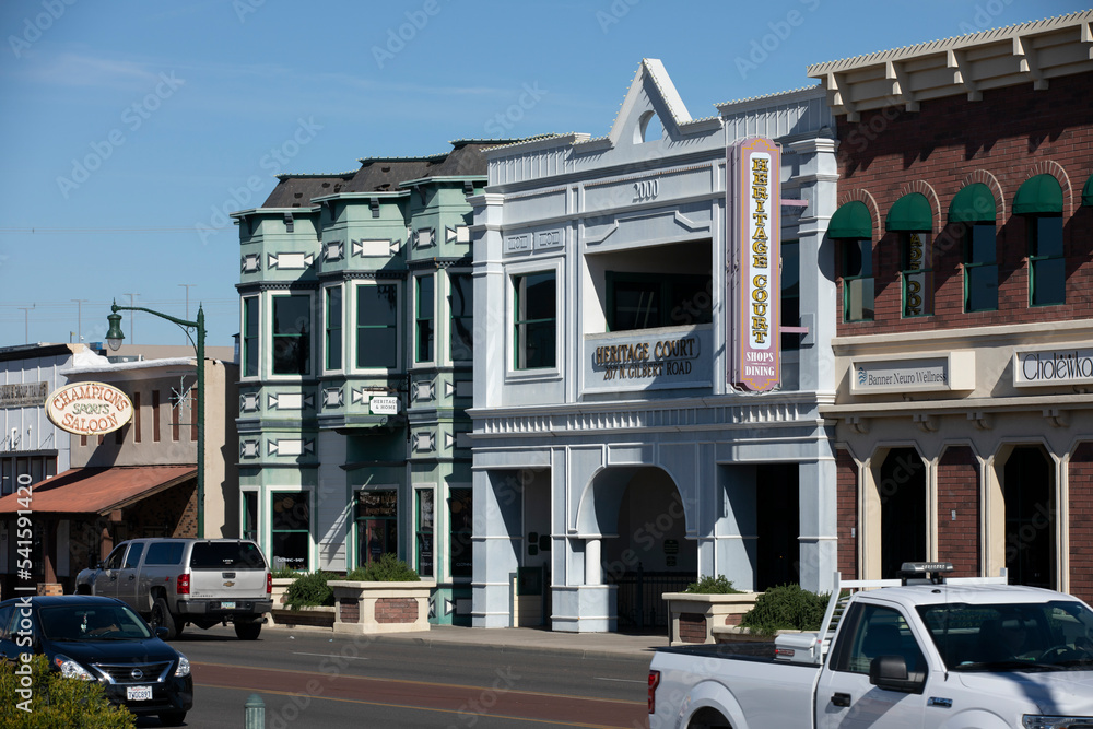 Gilbert, Arizona, USA - January 4, 2022: Sunlight shines on the ...