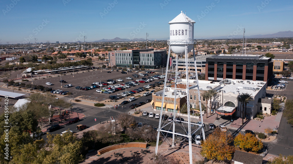 Gilbert, Arizona, USA - January 4, 2022: Sunlight shines on the ...