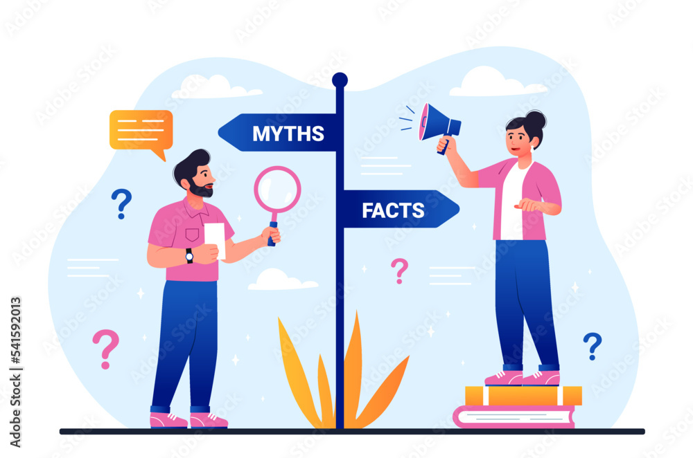 Myths and facts information. Evaluation of knowledge and arguments ...