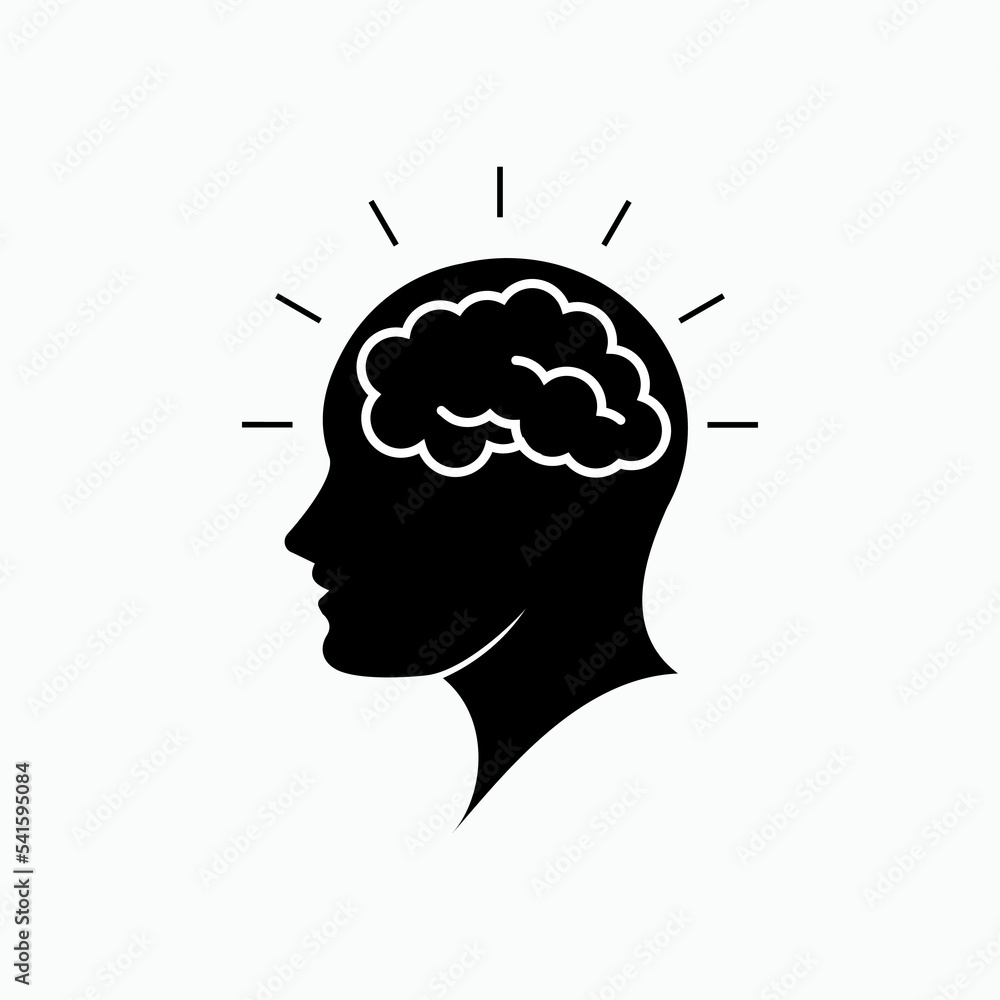 Mental Strength Icon. Superior Cognitive Element, Symbol of Good ...