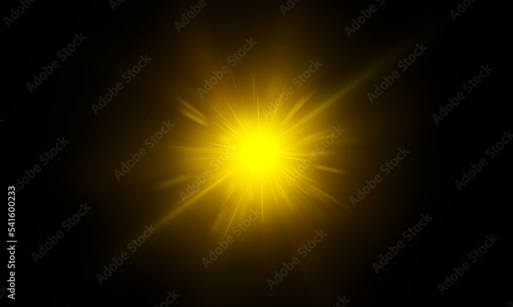 Light flare. Glowing light explodes. Light effect. ray. shining sun ...