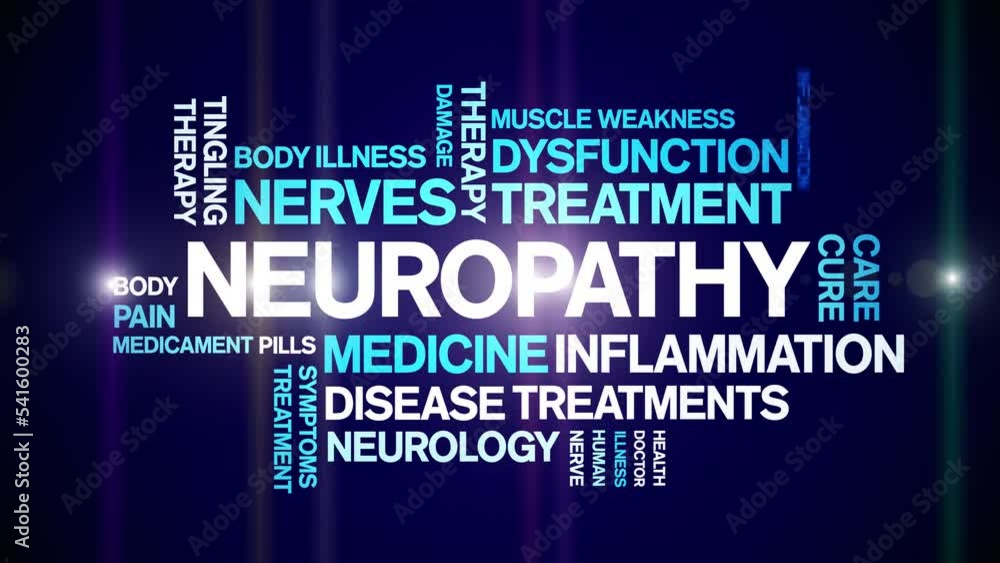 Neuropathy animated tag word cloud;text design animation kinetic ...
