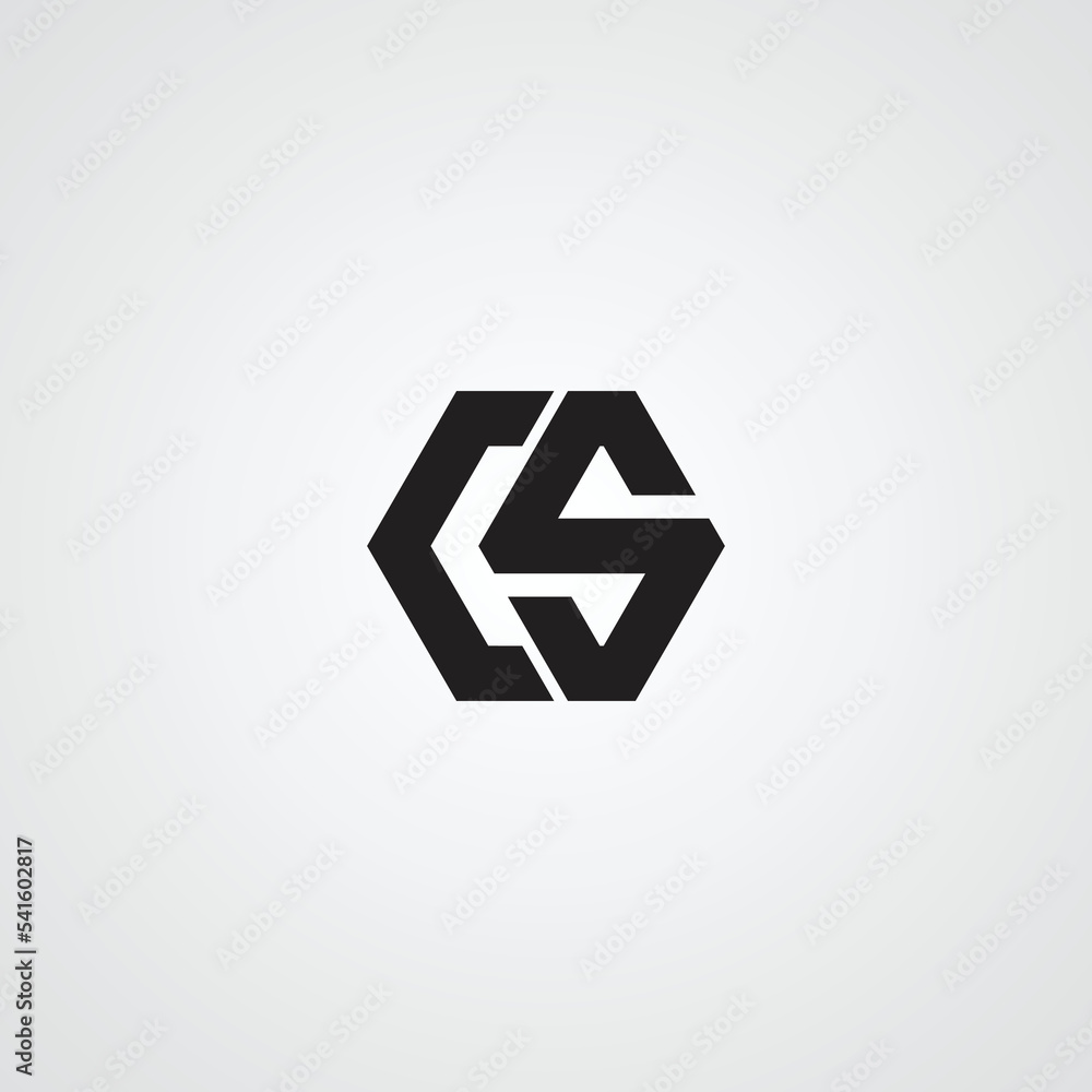 Abstract CS, SC, C, S, vector logo monogram icon template. Stock Vector ...