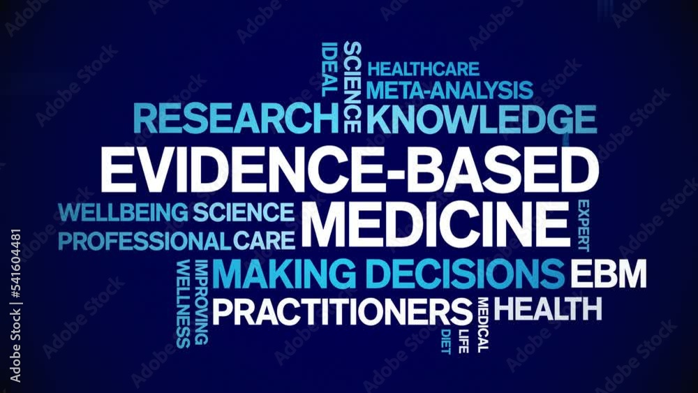 Evidence-Based Medicine animated tag word cloud;text design animation ...