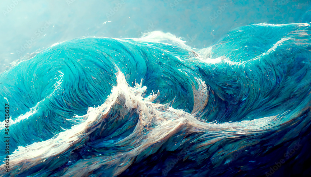Dark Blue Sea Waves