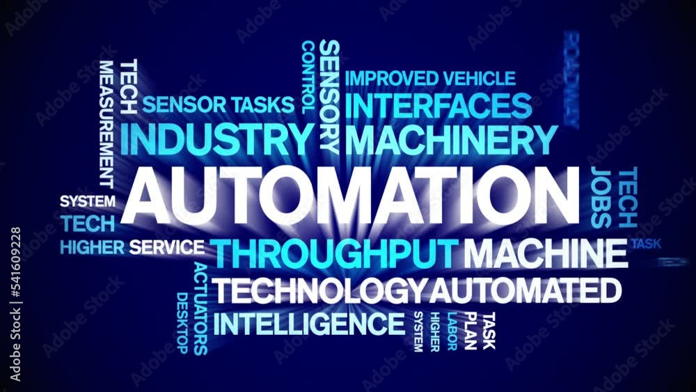 Automation animated tag word cloud;text design animation kinetic ...