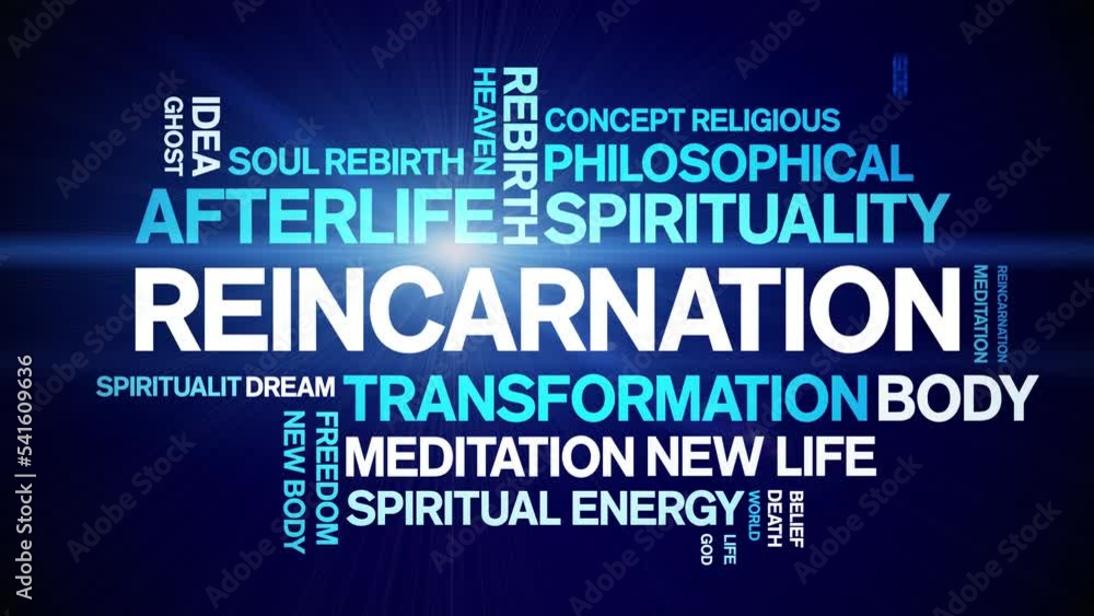 Reincarnation animated tag word cloud;text design animation kinetic ...