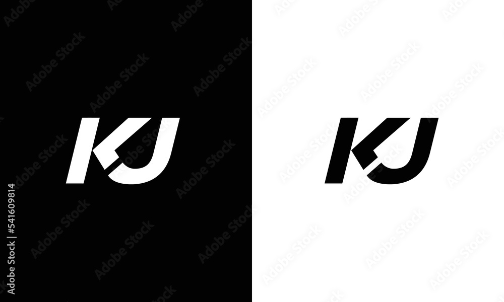 Alphabet letters Initial Monogram logo KU, KJ Stock Vector | Adobe Stock