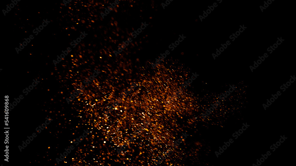 Overlay fire sparks bonfire embers. Burning red hot flying sparks fire ...