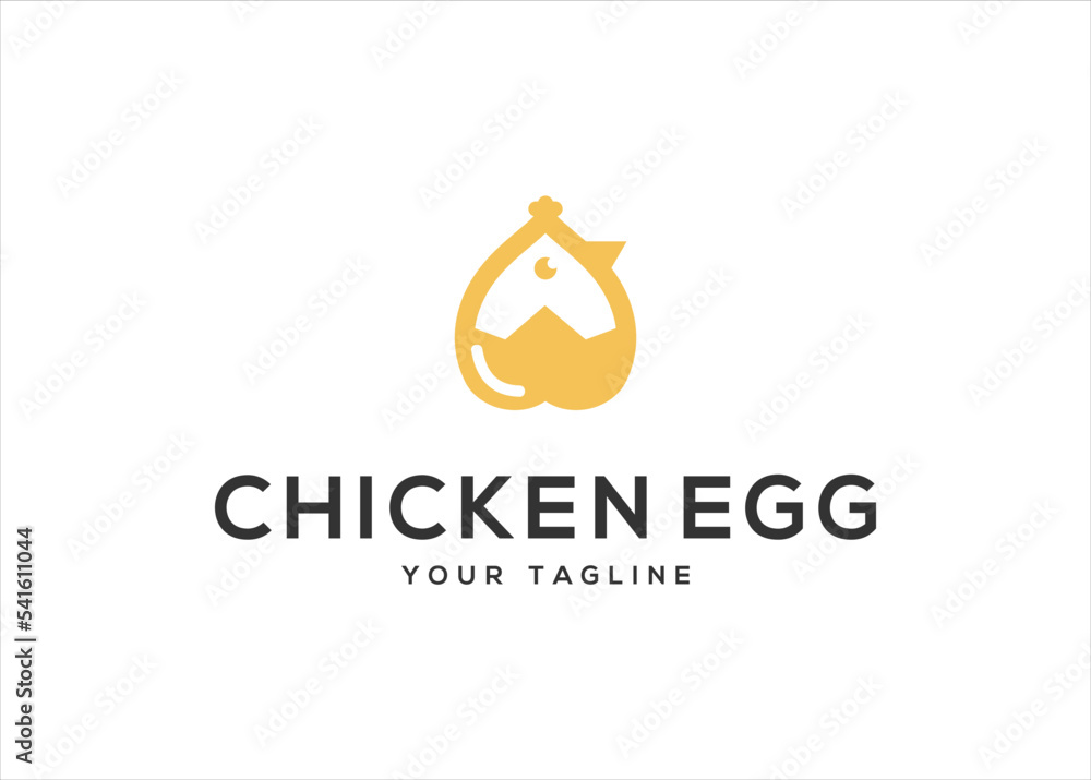 Chicken Egg Logo Design vector Stock Vector | Adobe Stock