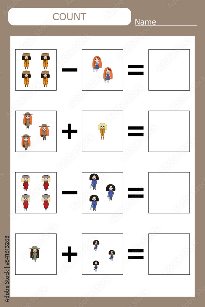 How many counting game withclothes for kids. Worksheet for preschool ...