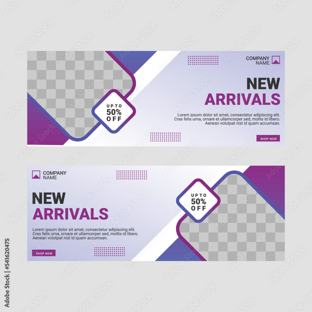 Modern Web Banner Template Stock Vector | Adobe Stock