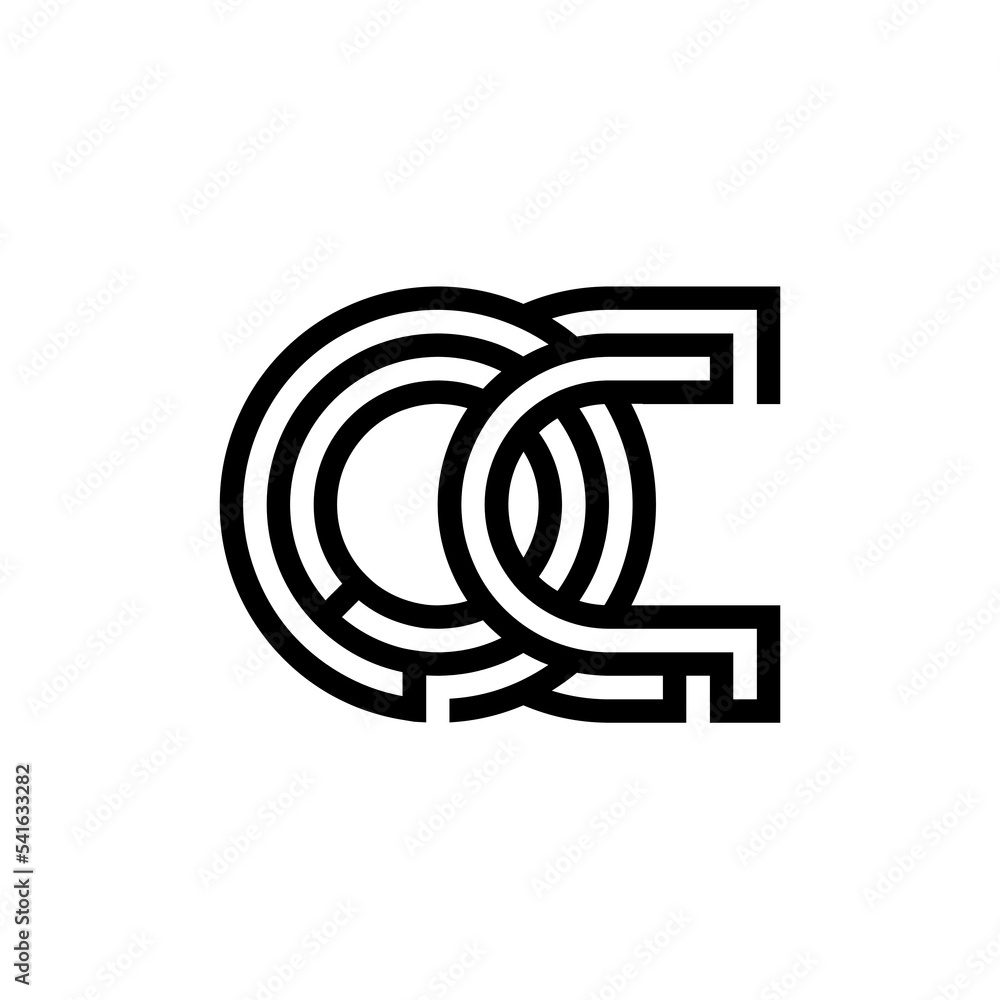 OC monogram logo signature icon.Intertwined letter o, letter c alphabet ...