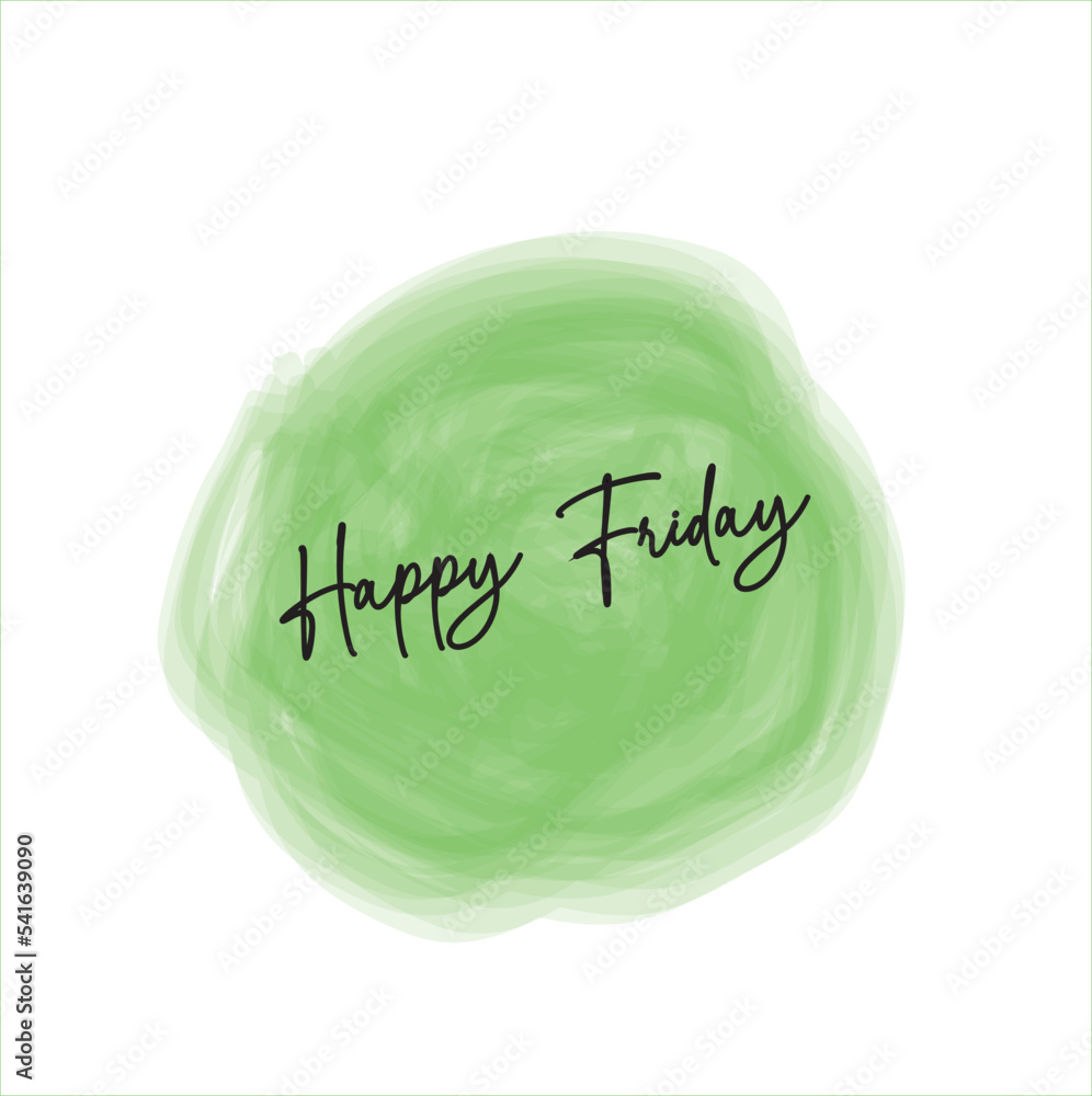 Happy Friday hand written text with brush strokes background Stock ...