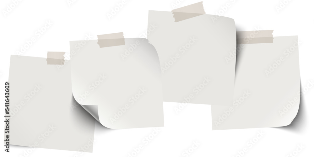 sticky notes with colored adhesive tape Stock Vector | Adobe Stock