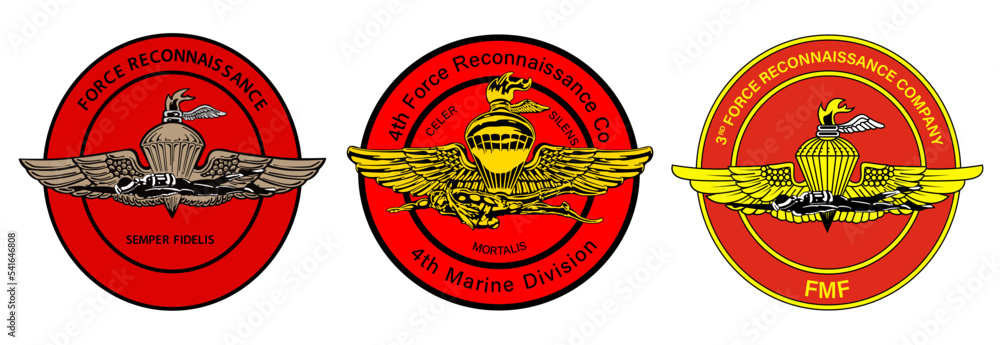 Vector insignia of the United States Marine Corps Force Reconnaissance ...