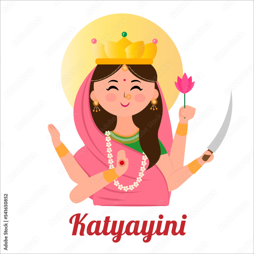 katyayini mata navratri goddess nine forms of goddess durga indian ...