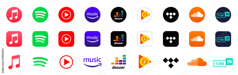Apple music, Spotify, Youtube music, Deezer, Soundcloud, Amazon music ... Apple music, Spotify, Youtube music, Deezer, Soundcloud, Amazon music ...