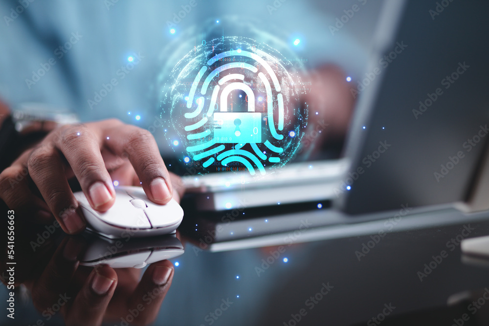 High Technology Security Protection Concept Two Step Verification
