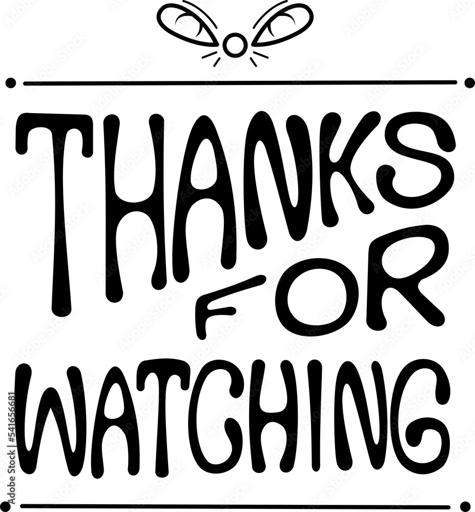 Transparent PNG of "Thanks For Watching" Typography in Minimal Style ...