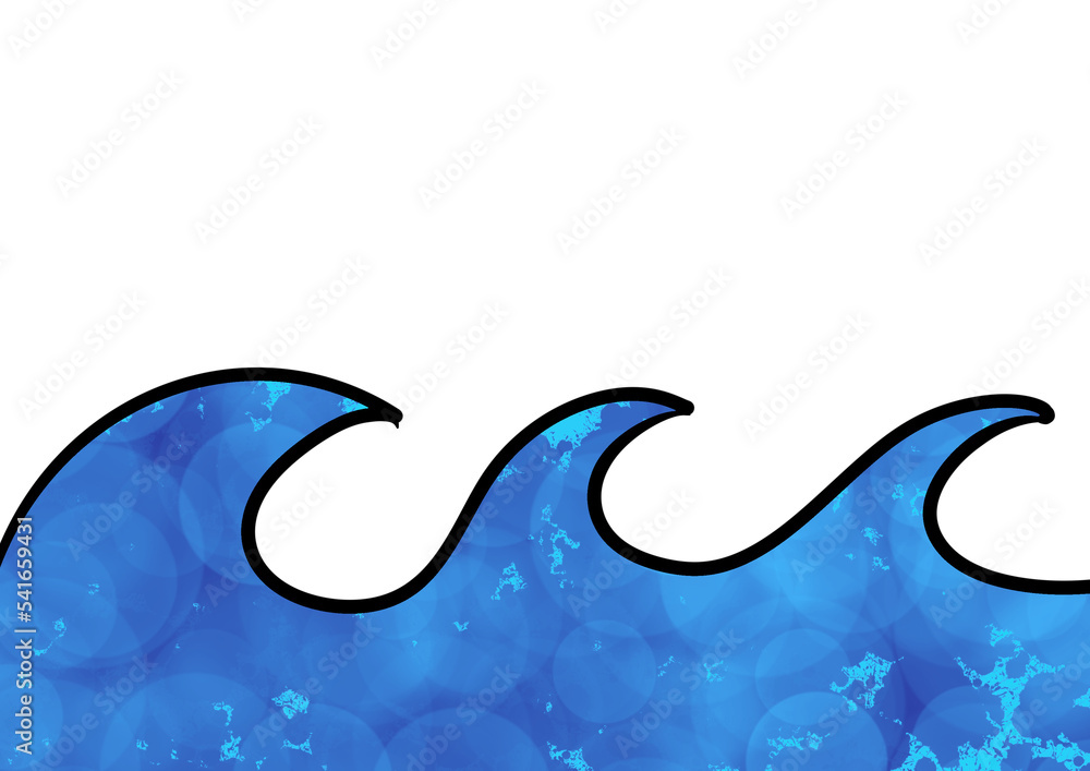 cartoon waves on transparent background clipart clip art Stock ...