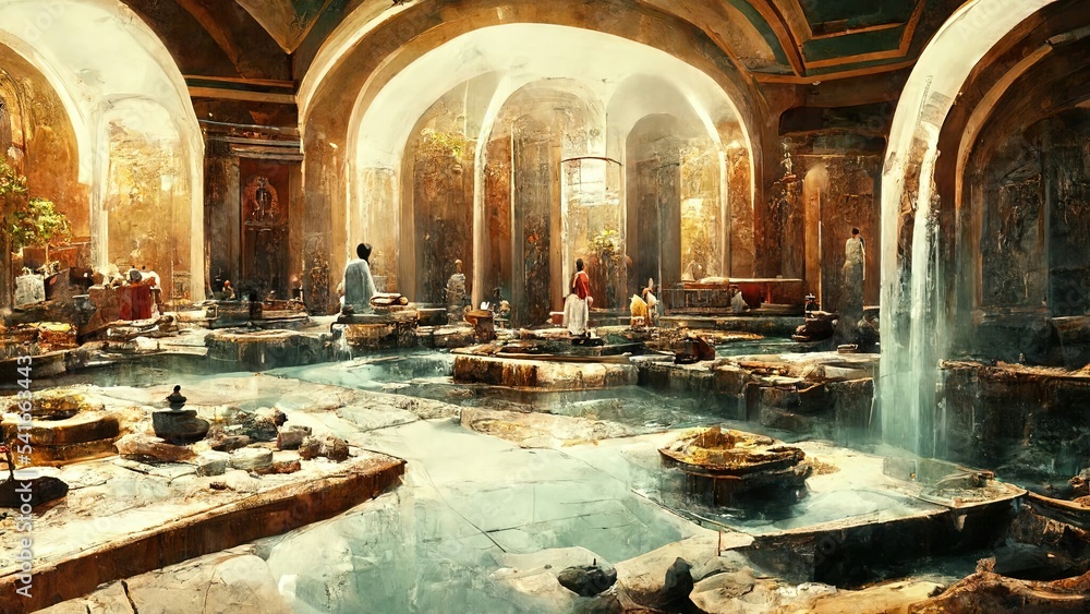 Great sacred ice temple with hemispherical vault, chapel with ...
