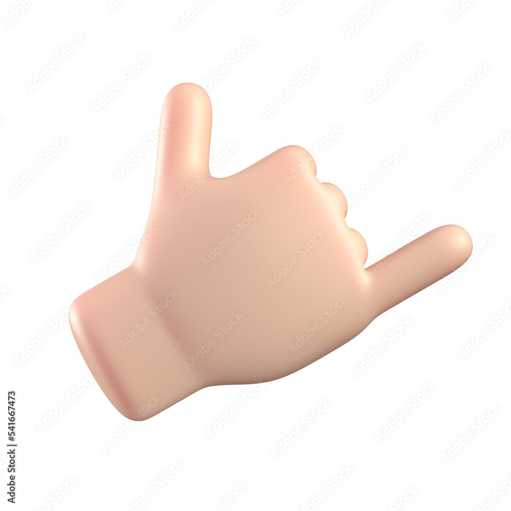 3d cartoon hands making phone call gesture, hand with call you back ...