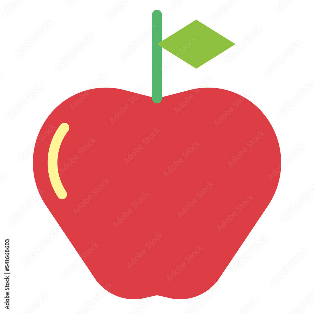 apple flat icon style Stock Vector | Adobe Stock