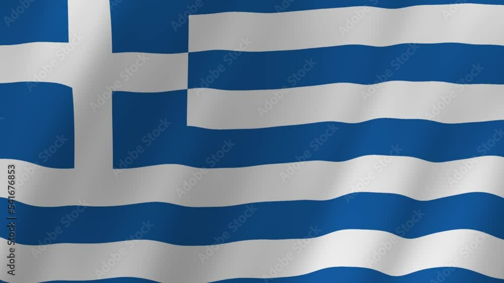 Greece flag waving animation. seamless loop animation flag video waving ...