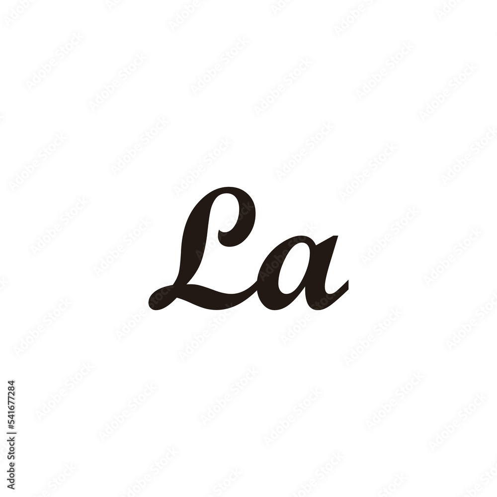 Letter La connect geometric symbol simple logo vector Stock Vector ...