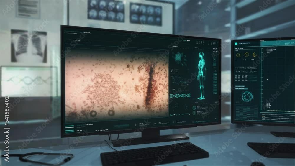 Stockvideon Analysis of the patients blood at modern hospital ...