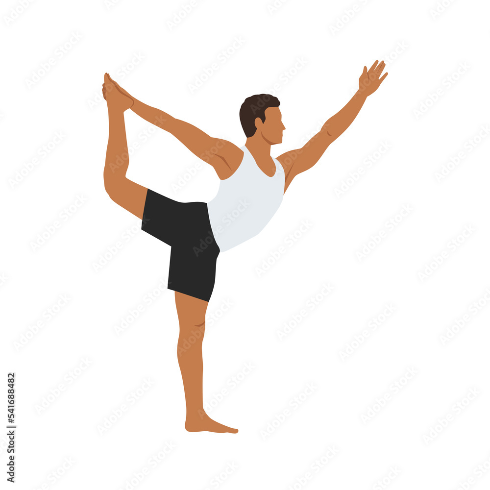 Man Doing Dancer Pose King Dancer Pose Lord Of The Dance Pose Dancer Pose Practice Utthita