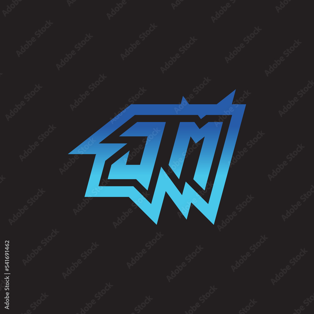 JM initial cool logo design for gaming and esport Stock Vector | Adobe ...