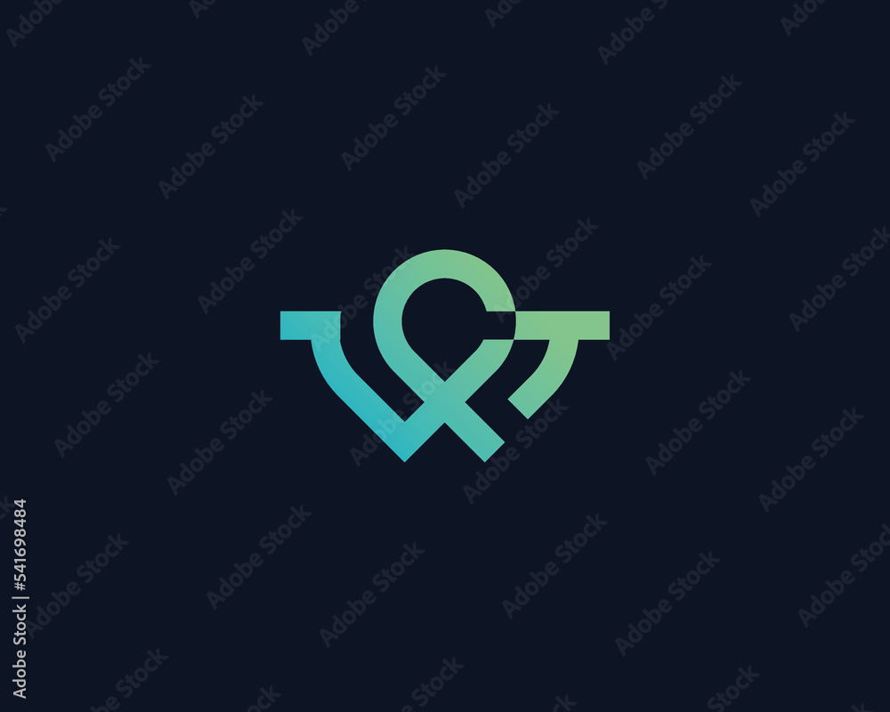 alphabet logo that combines letter W and C into one logo or symbol that ...