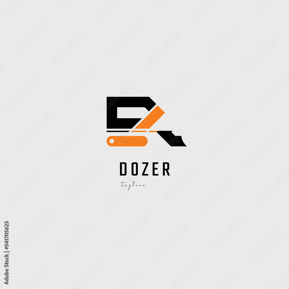 Vector Dozer Logo Vector Heavy Equipment Illustration Used For Company