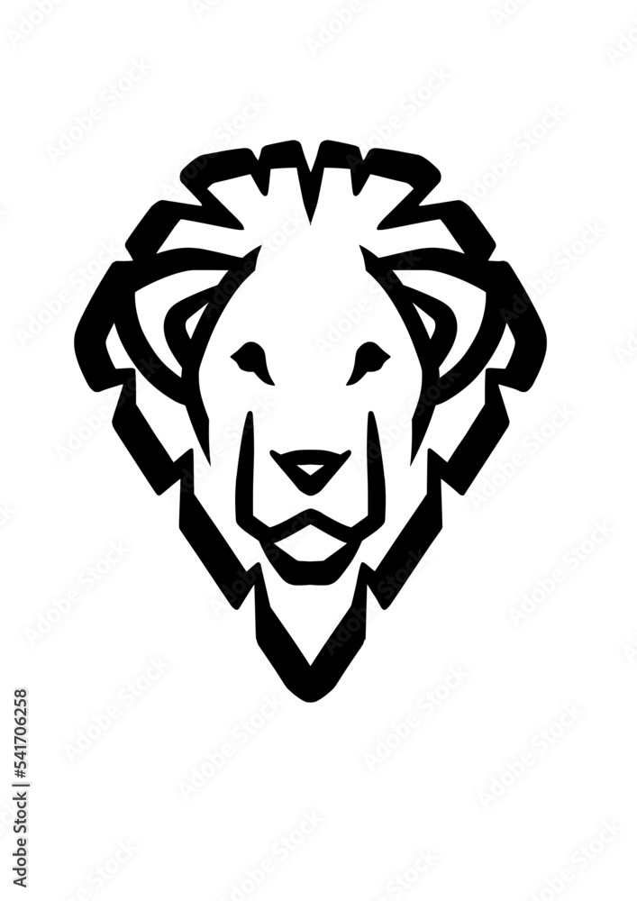 Löwe Symbol schwarz Stock Vector | Adobe Stock