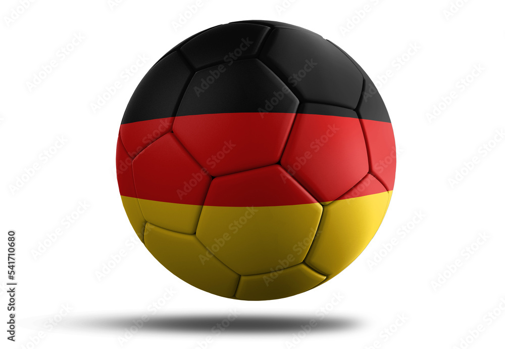 Germany flag football ball for 2022 Soccer World Cup. Germanian country ...