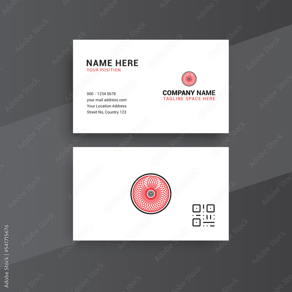 Simple Business Card Design. Card Design. Photos & Vector Standard ...