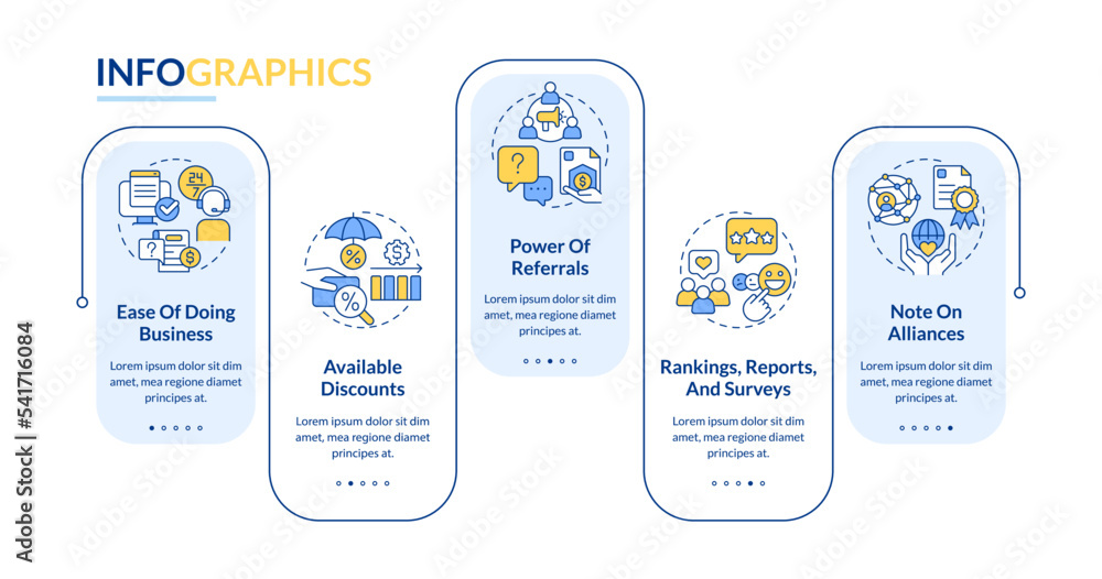 Choose right insurance provider circle rectangle infographic template ...
