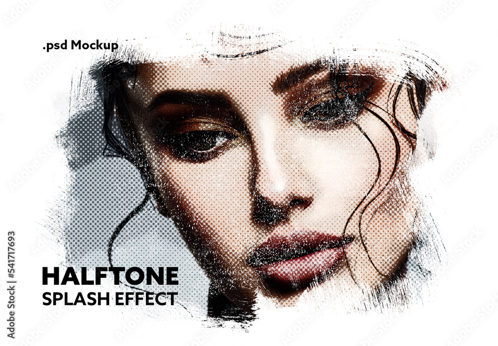 Halftone Splash Effect Stock Template | Adobe Stock