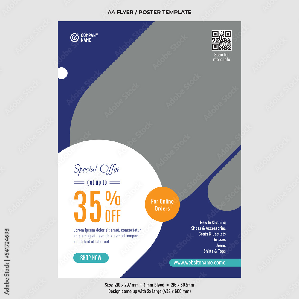 Fashion and online special offer promotion flyer template Stock Vector ...